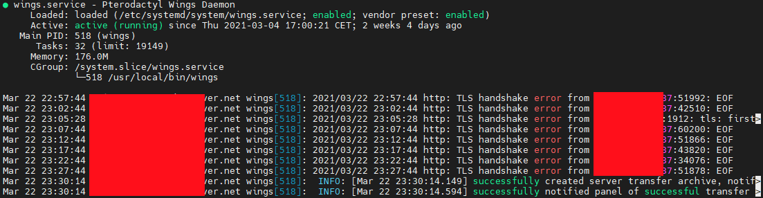 Error when transfering a server to another node · Issue #1042 · pelican-eggs/eggs · GitHub