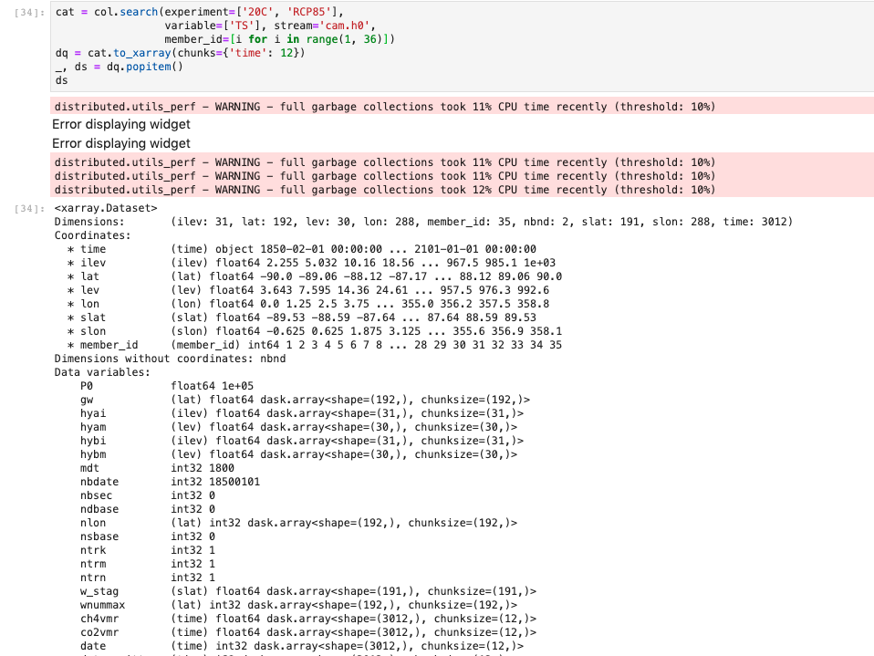 Mismatch in numerical precision on the latitudes of the CESM ensemble members (34, 35 and 101 ...