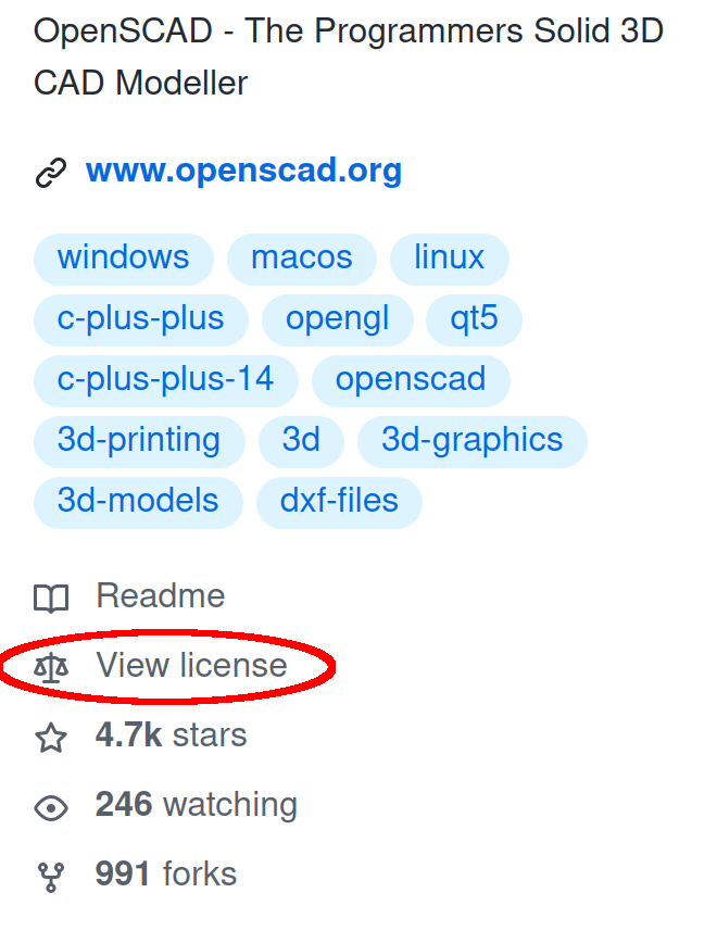 Unable to find official LICENSE file? · Issue #4224 · openscad/openscad · GitHub