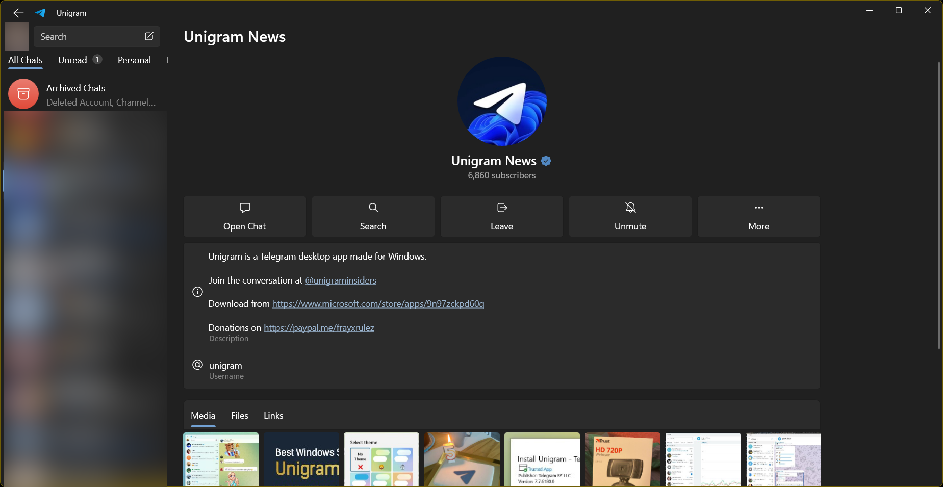 Profile, Settings and Instant View pages don't use the full window ...