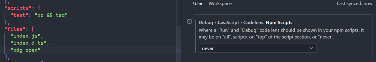 Please add a setting to turn off 'Run Script|Debug Script' popup when hovering over npm scripts ...