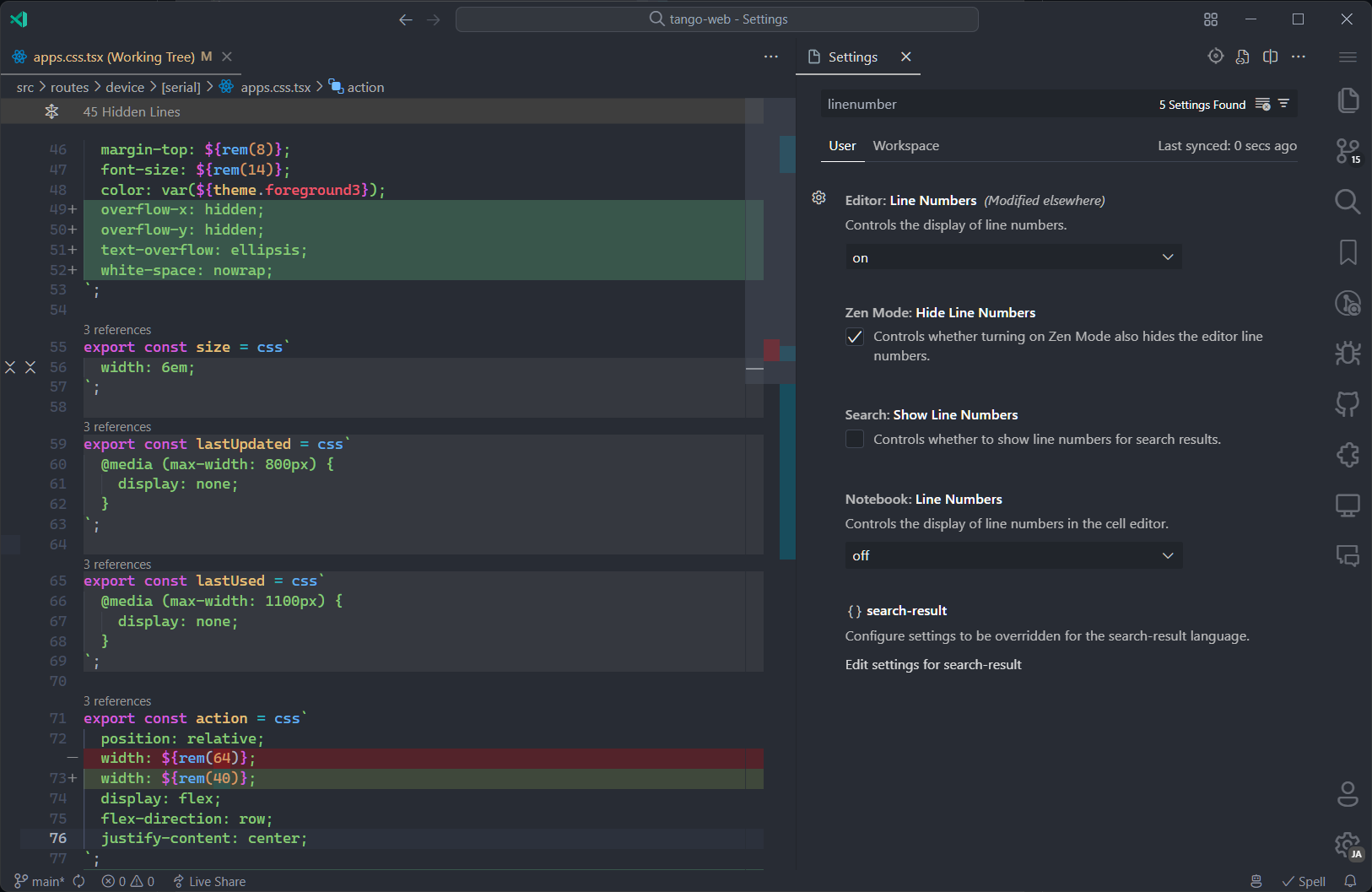 Suggestion: collapse unchanged regions in diff · Issue #3562 · microsoft/vscode · GitHub
