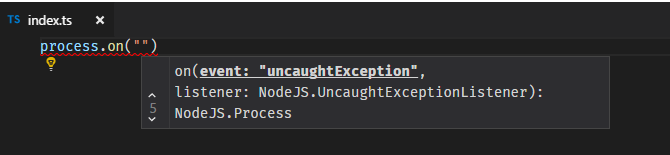 Improve Node.js intellisense for events · Issue #34114 · microsoft/vscode · GitHub