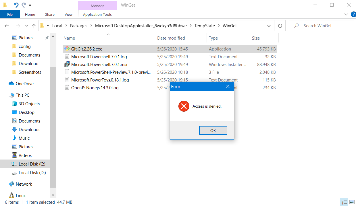 Git cannot be installed · Issue #357 · microsoft/winget-cli · GitHub