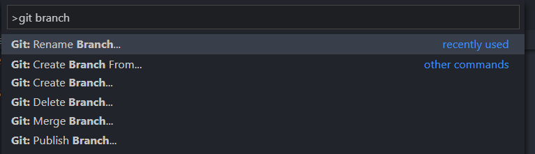 Rename/delete git branches? · Issue #100981 · microsoft/vscode · GitHub
