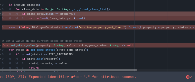 Expected identifier after "." for attribute access. · Issue #229 · nathanhoad/godot_dialogue ...