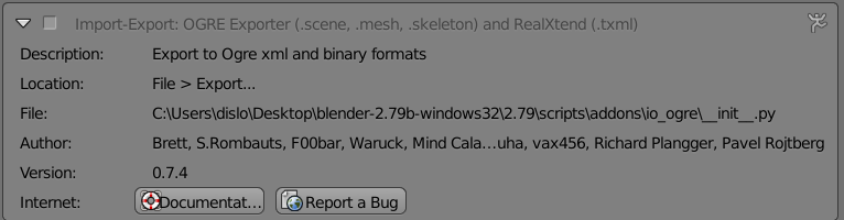 Cannot enable Exporter · Issue #106 · OGRECave/blender2ogre · GitHub