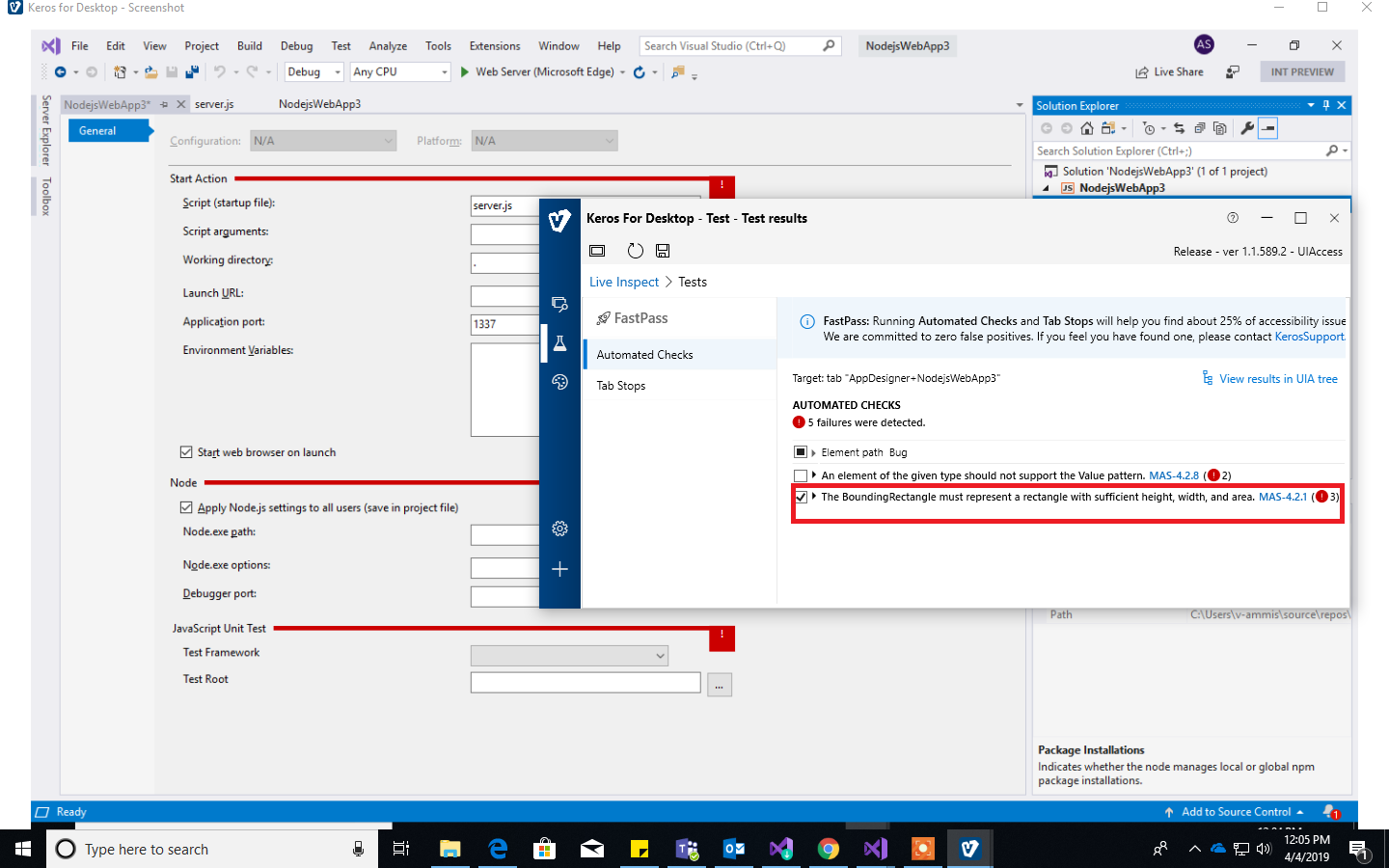 FastPass dont report error · Issue #349 · microsoft/accessibility-insights-windows · GitHub