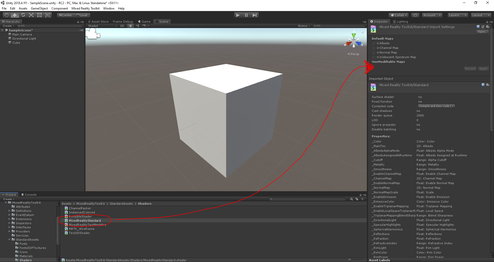 MRTK Standard shader issue (pink) after updating to RC2 from RC1 ...