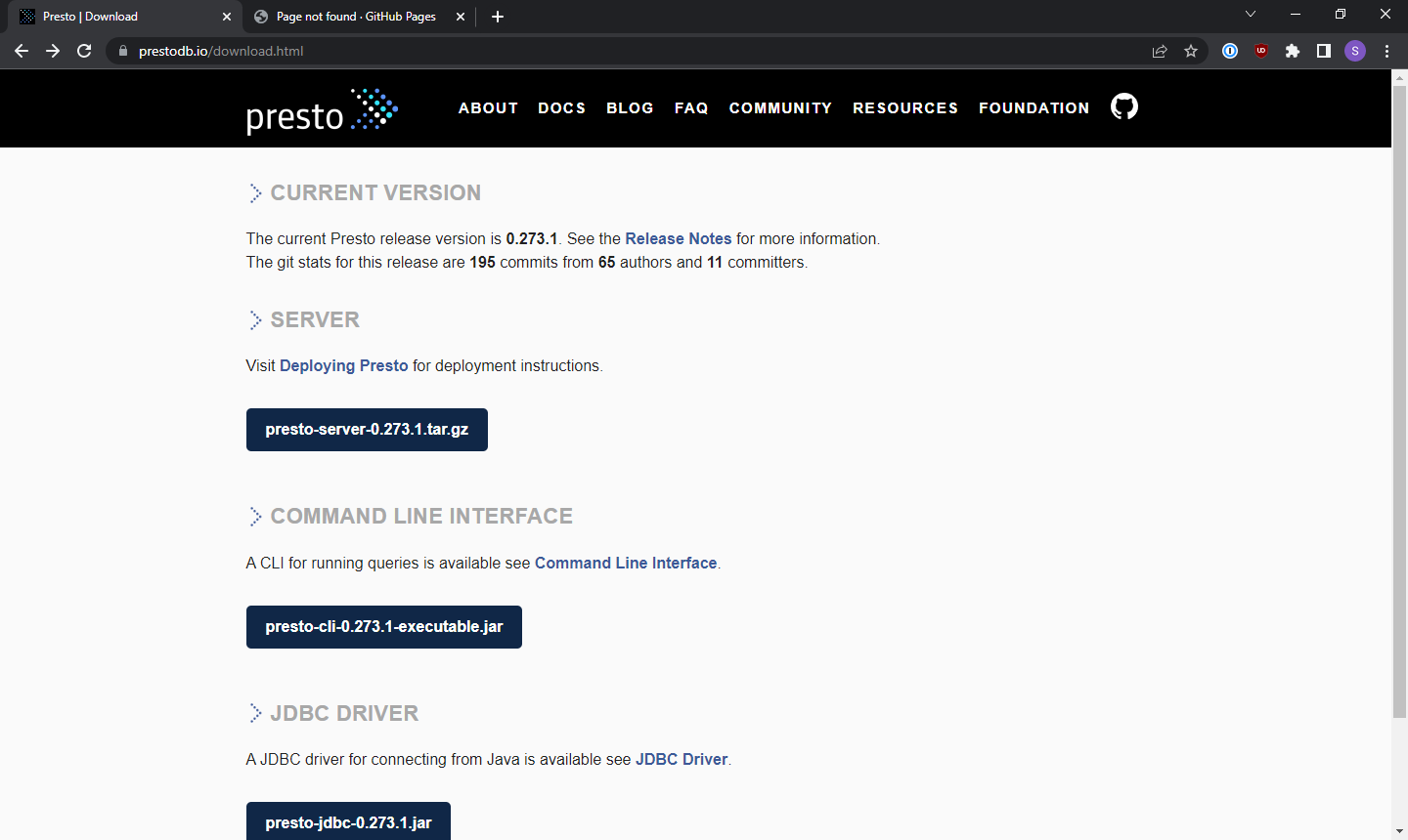 Download page links to non-existent 0.273.1 release notes · Issue ...