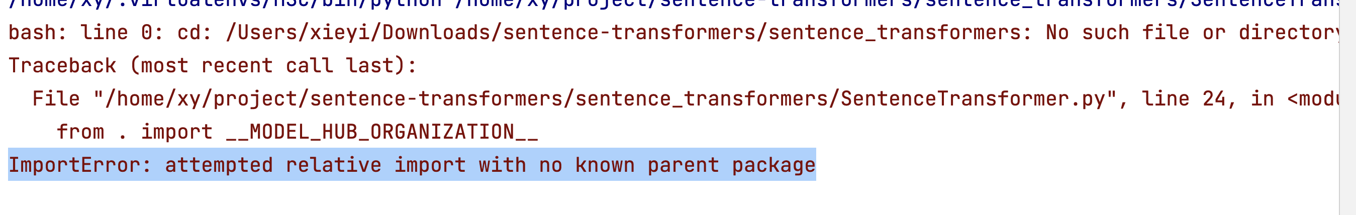 ImportError: attempted relative import with no known parent package · Issue #2313 · UKPLab ...