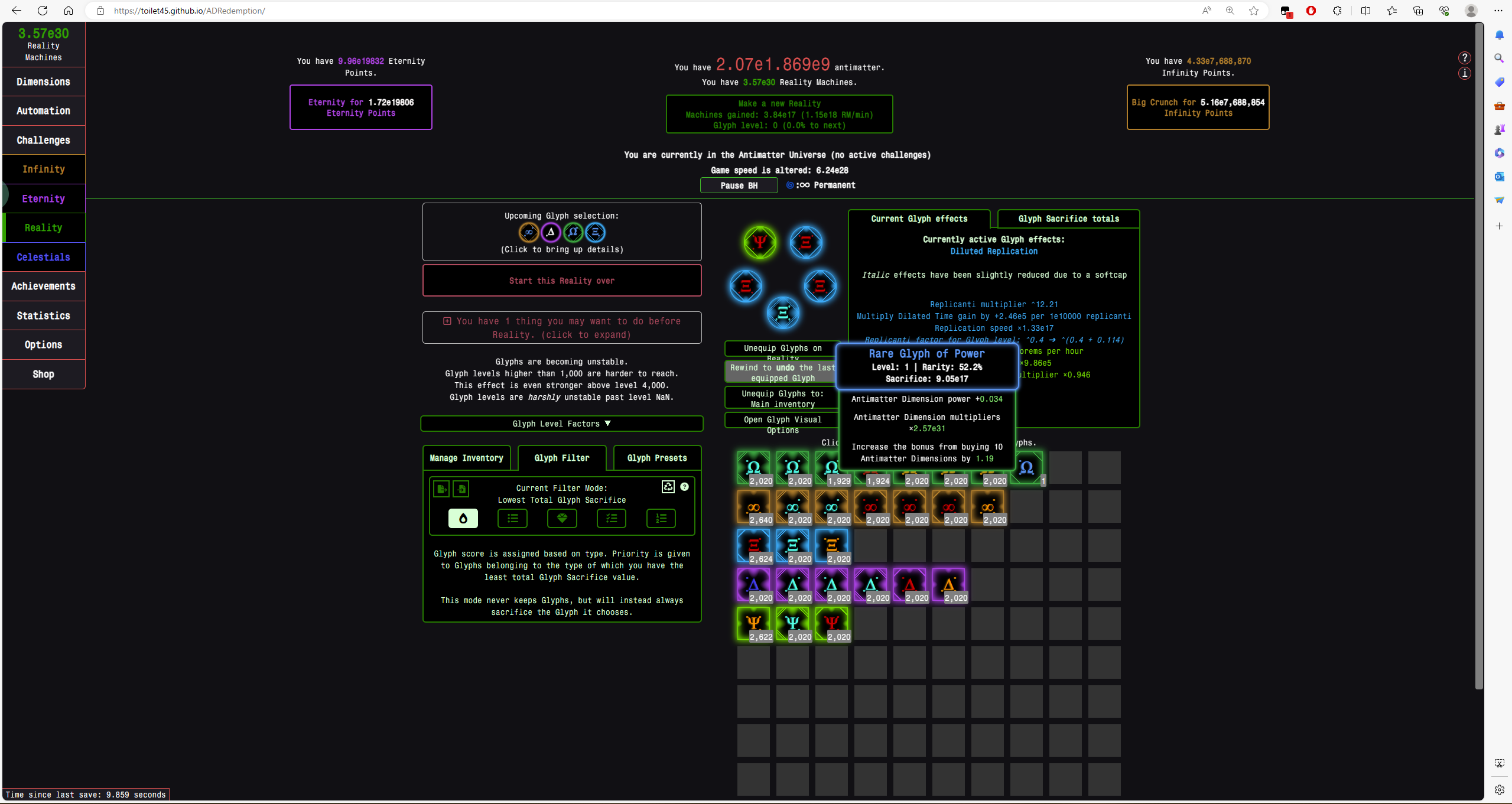 Glyph Level becomes Infinite · Issue #29 · toilet45/ADRedemption · GitHub