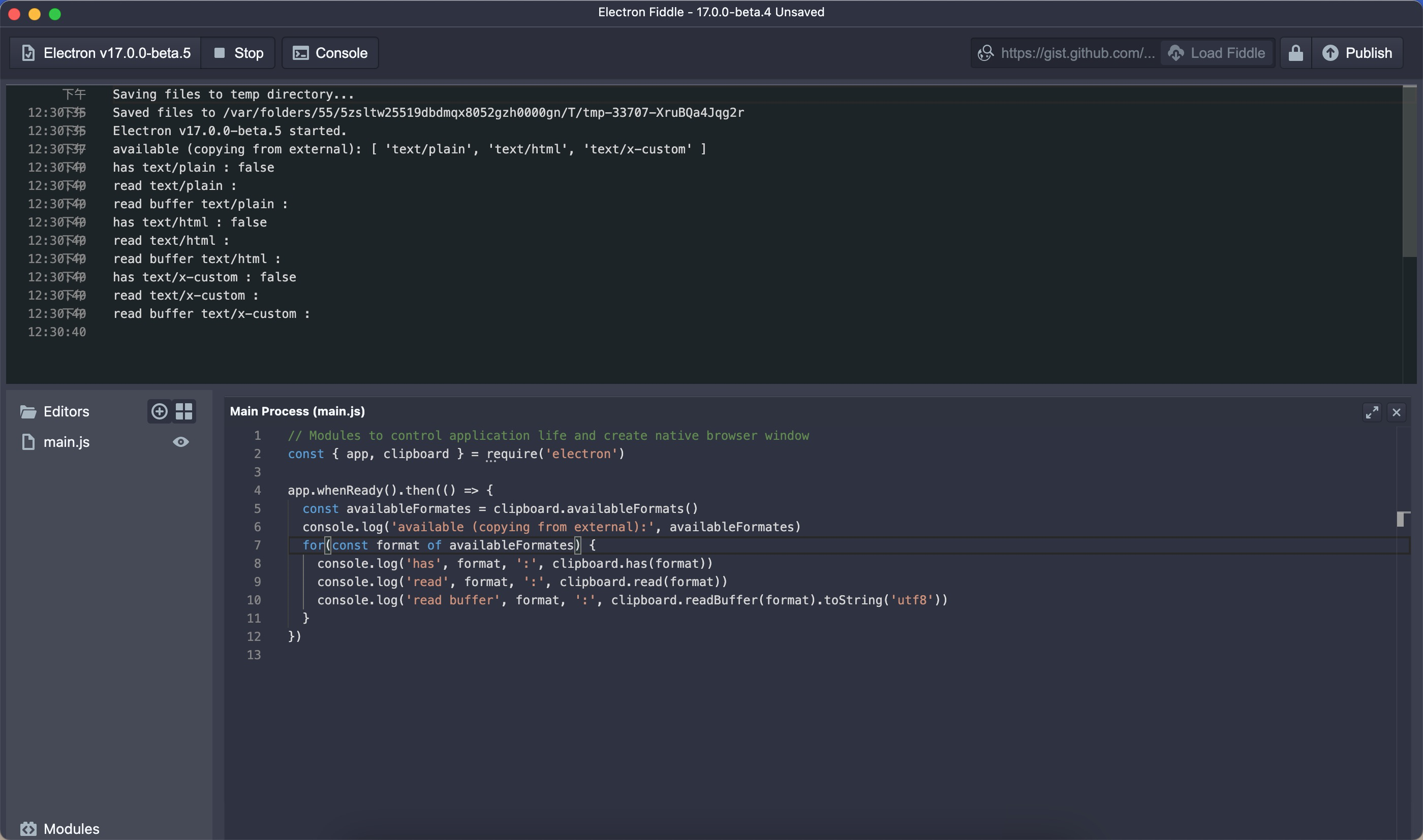 [Bug]: clipboard.availableFormats can't list custom format after clipboard.writeBuffer. · Issue ...