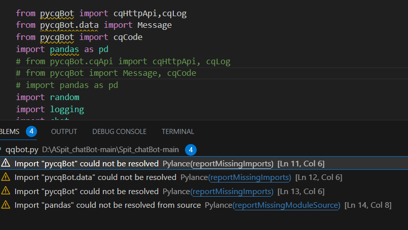 文件导入奇怪问题 · Issue #20 · LUMOXu/Spit_chatBot · GitHub