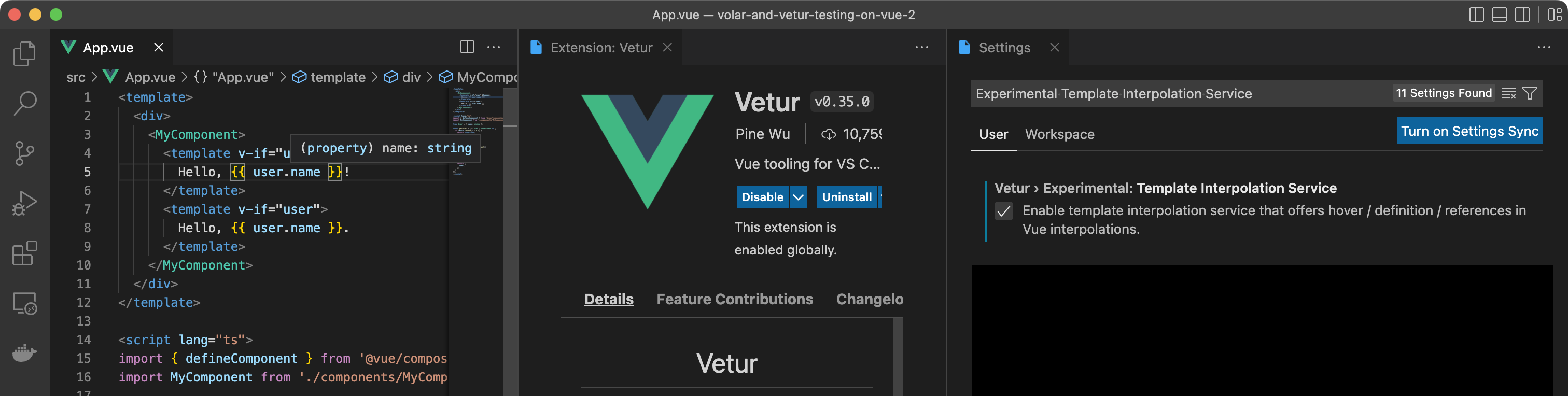 In Vue 2, Type Guard is not available in ` ` with Volar, but is available with Vetur · Issue ...