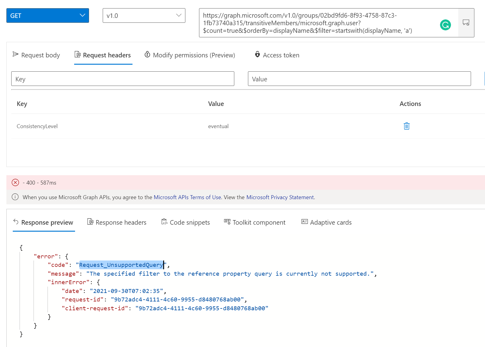 Transtive Membership: $filter not working in Group's TransitiveMembers · Issue #1139 ...