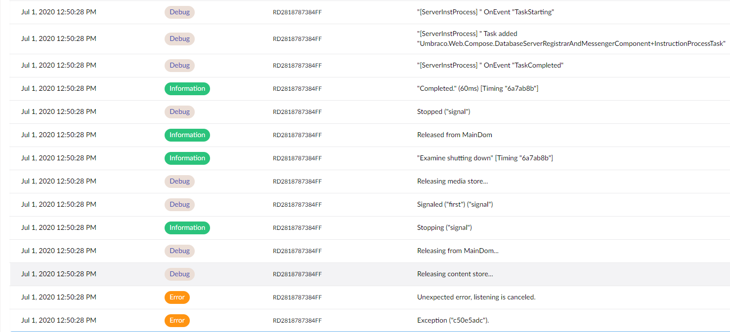 8.6.1 - Azure Web App - Indexes disappear completely · Issue #8215 · umbraco/Umbraco-CMS · GitHub