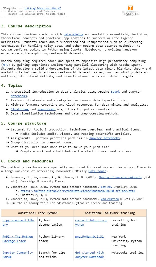 Github Cosc 526homepage Contains Course Data Files Assignment Notebooks Miscellaneous 