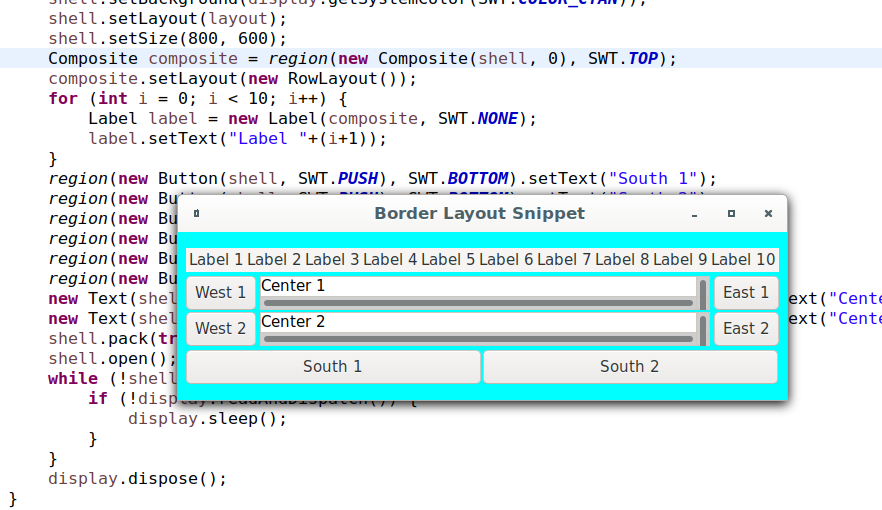 BorderLayout do not work well together with RowLayout · Issue #163 · eclipse-platform/eclipse ...