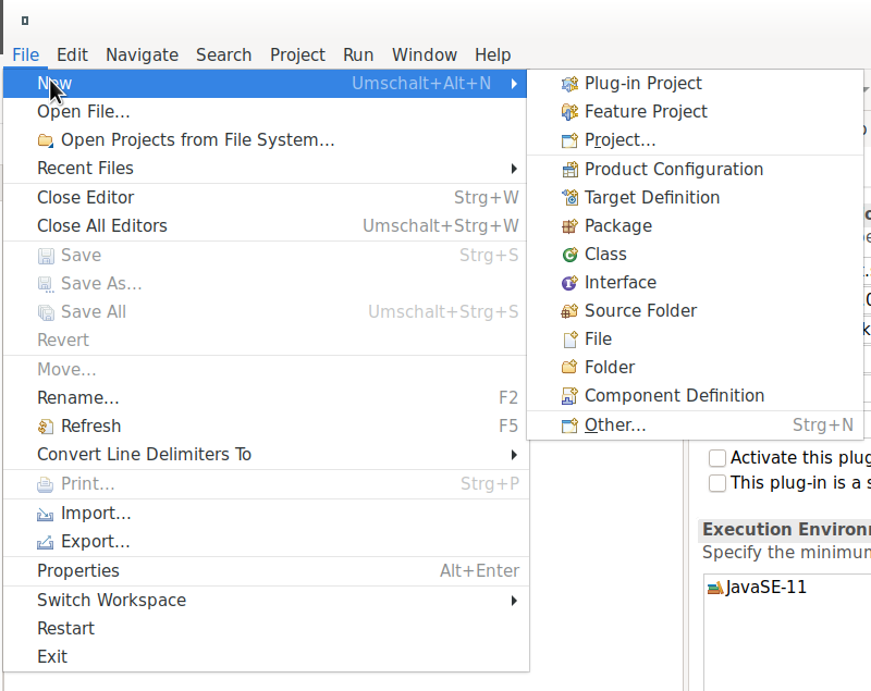 File New And Contextmenu New Are Inconsitent · Issue 505 · Eclipse Platform Eclipse Platform
