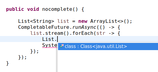 Static interface methods are not offered inside a lamda · Issue #762 · eclipse-jdt/eclipse.jdt ...