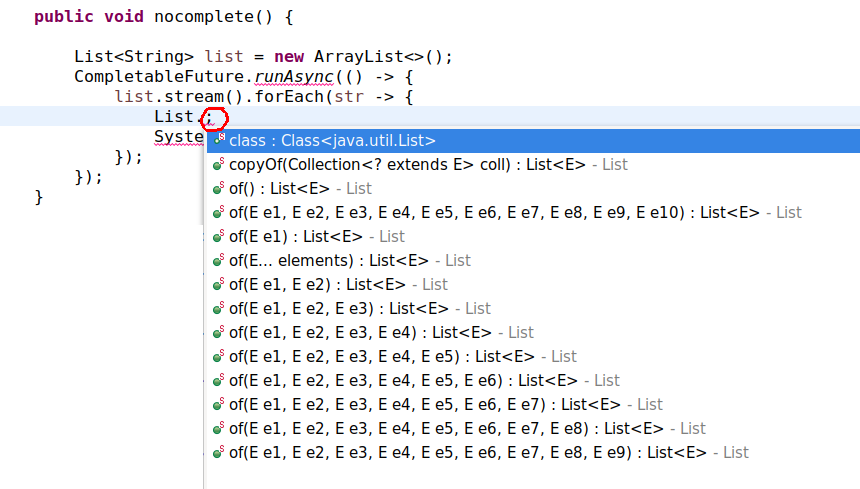 Static interface methods are not offered inside a lamda · Issue #762 · eclipse-jdt/eclipse.jdt ...