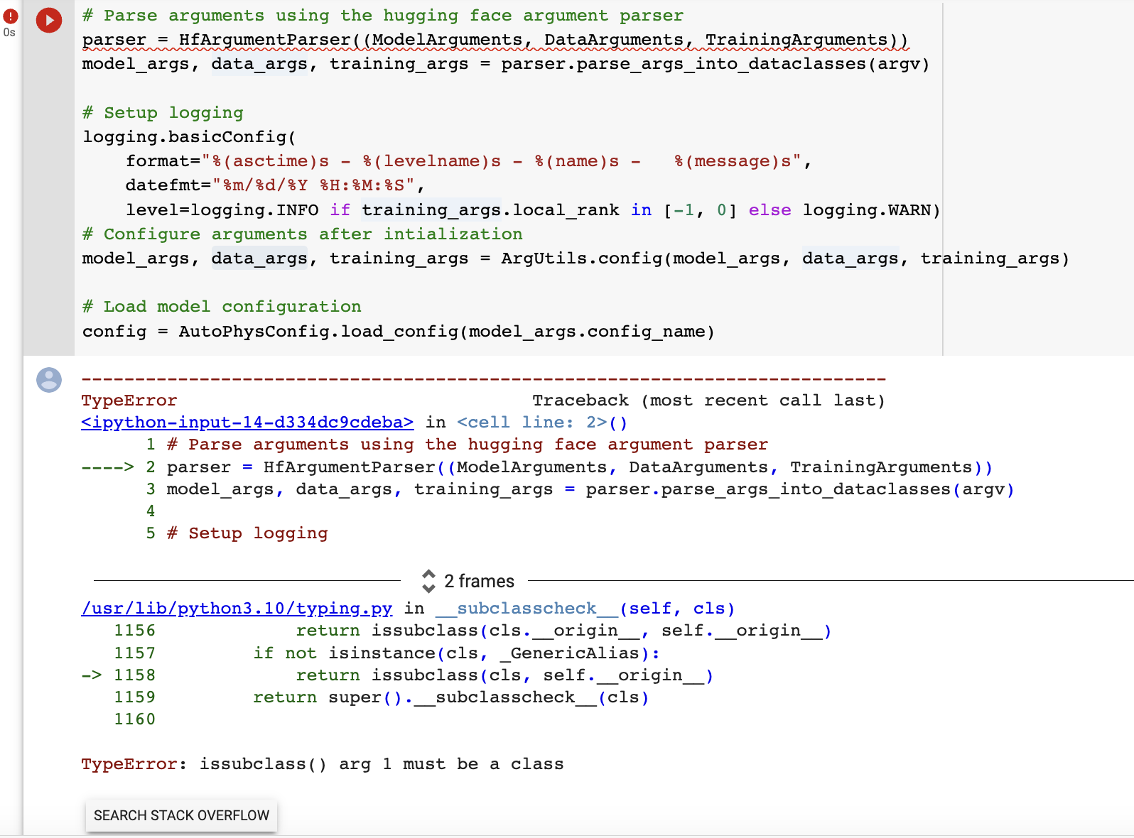 Error Cell 14 Issubclass Arg 1 Must Be A Class · Issue 6 · Zabarastransformer Physx · Github