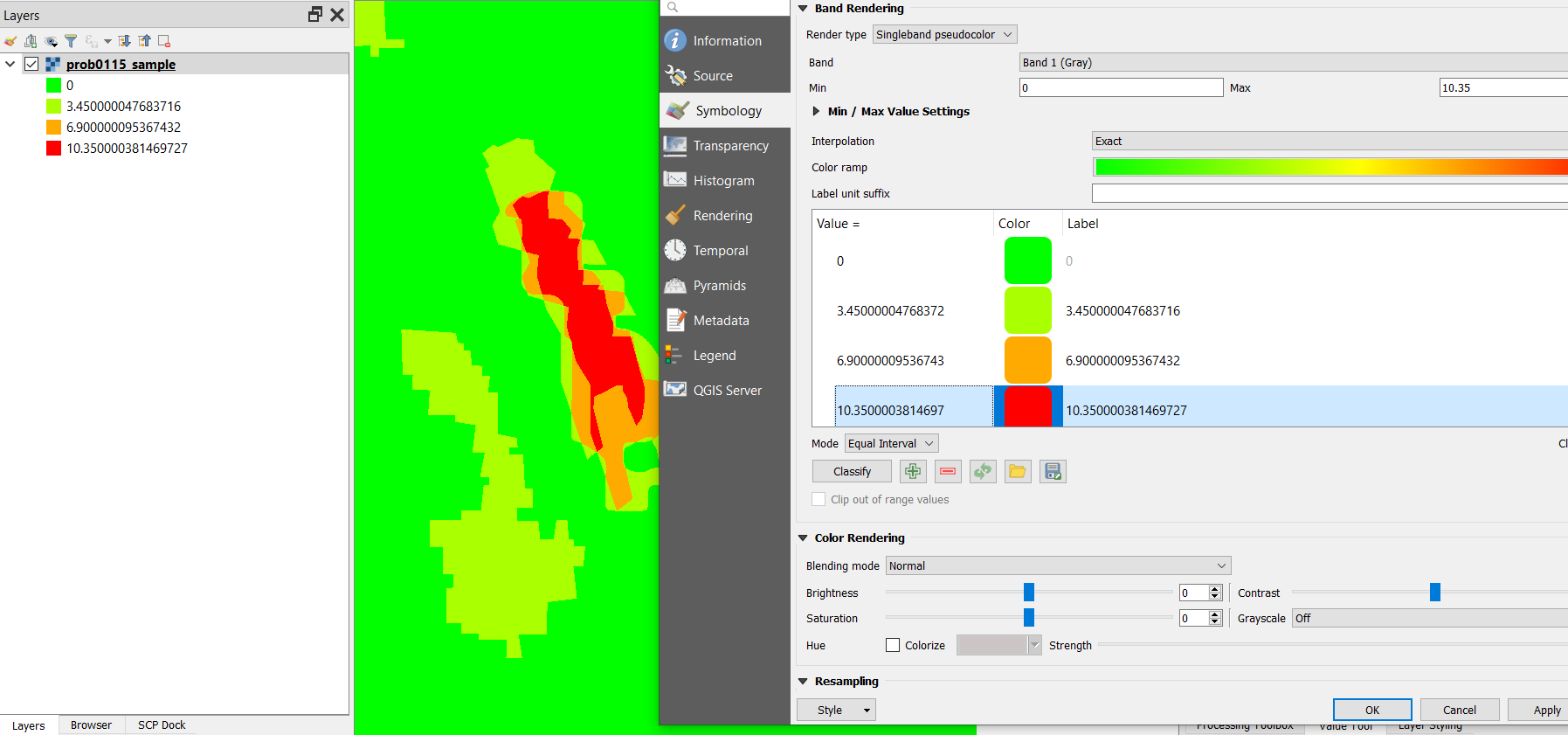 Wrong assignments of raster values to symbology Paletted/Unique values ...