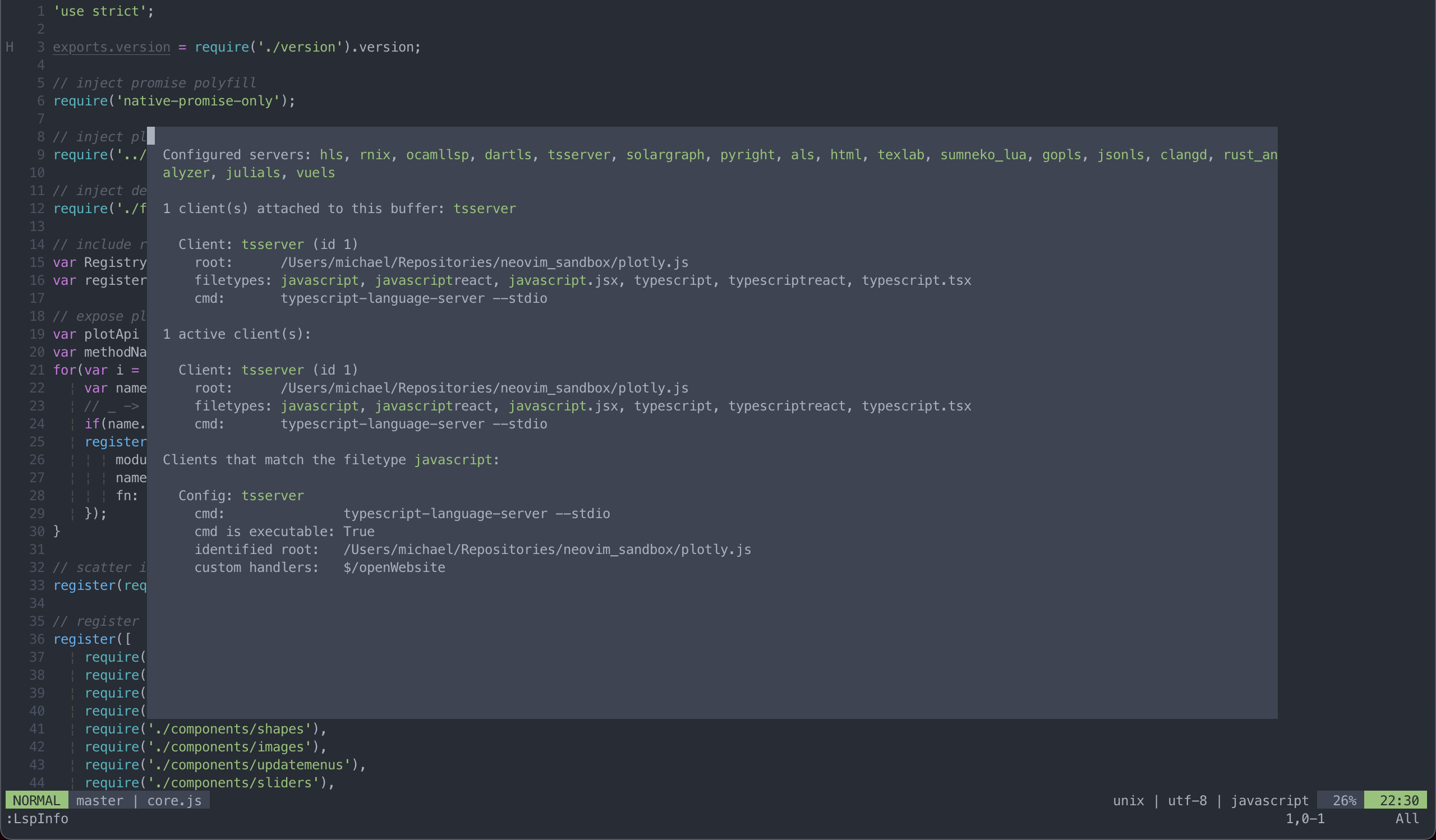 not working for javascriptreact :( · Issue #705 · neovim/nvim-lspconfig · GitHub