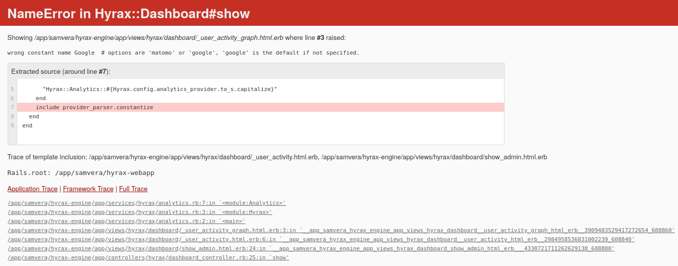 Fix Google Analytics · Issue #5349 · samvera/hyrax · GitHub