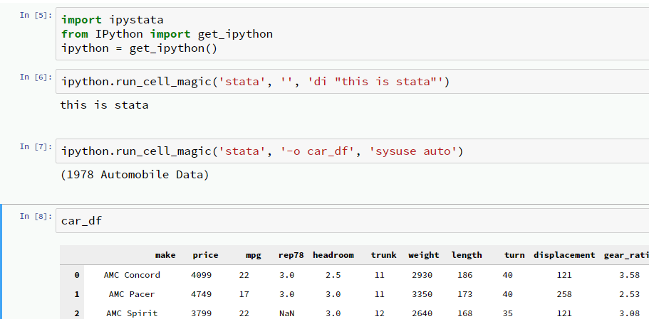 Able to be used in Python shell? · Issue #31 · TiesdeKok/ipystata · GitHub