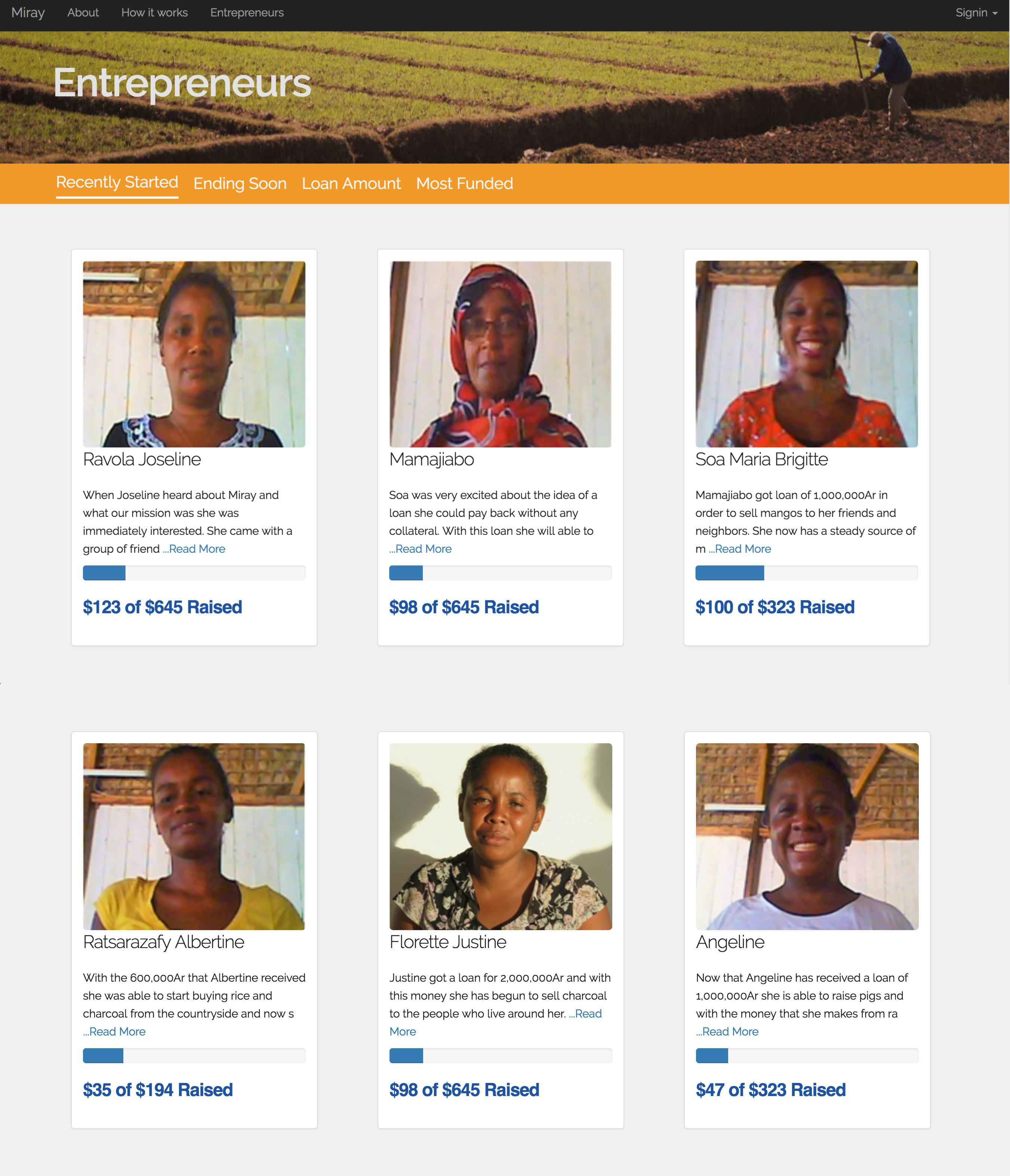 GitHub - lukevance/miray-lending: Microlending platform for raising funds and tracking analytics