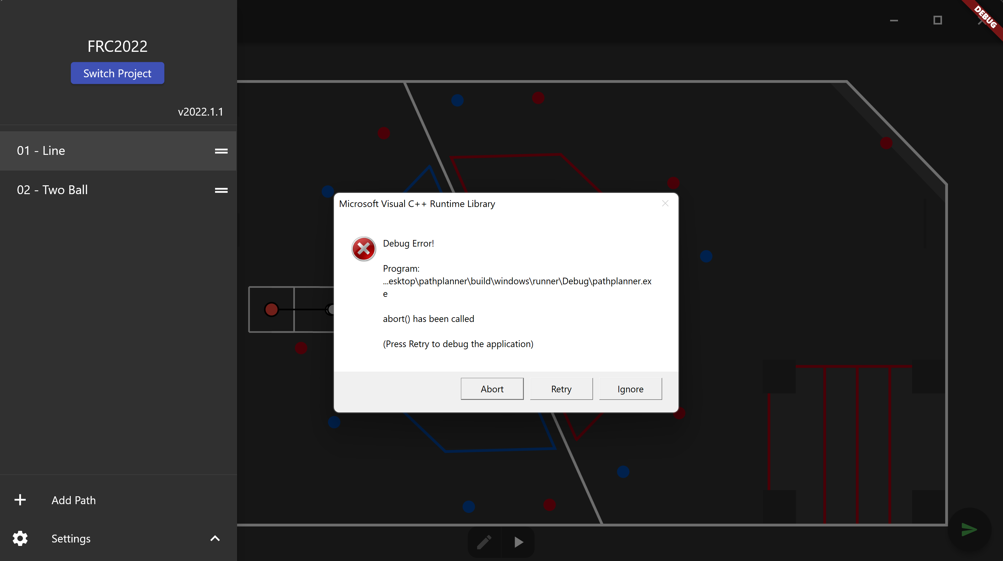 [SOLVED] PathPlanner crashes upon opening path or side drawer · Issue #77 · mjansen4857 ...