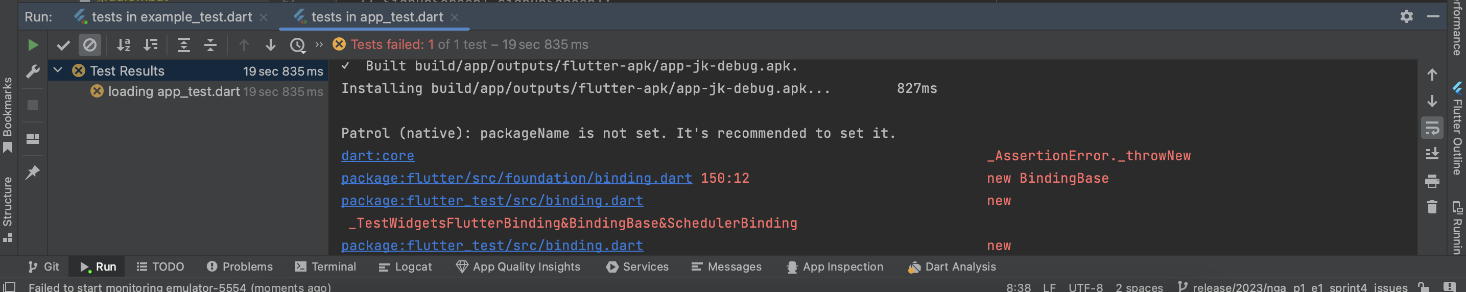 Patrol (native): packageName is not set. It's recommended to set it. · Issue #1416 · leancodepl ...