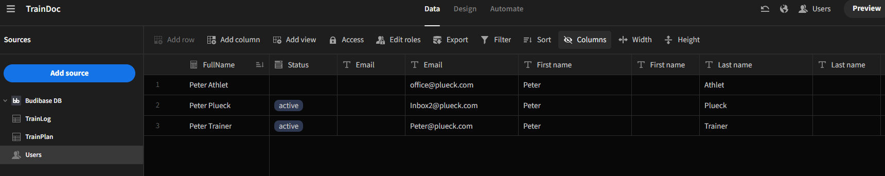 Duplicate protected columns in users table · Issue #10547 · Budibase/budibase · GitHub