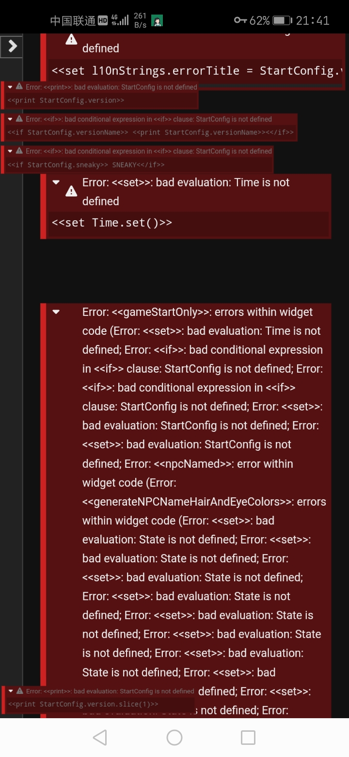 关于 0.4.1.7-chs-alpha1.3.0 版本往上，在安卓手机上无法启动游戏的问题 · Issue #98 · Eltirosto/Degrees-of-Lewdity ...