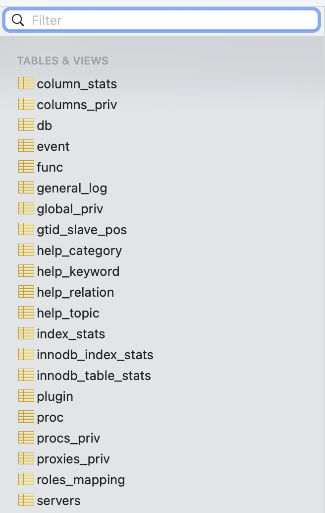 Search/Filter databases (Feature Request) · Issue #1554 · Sequel-Ace/Sequel-Ace · GitHub