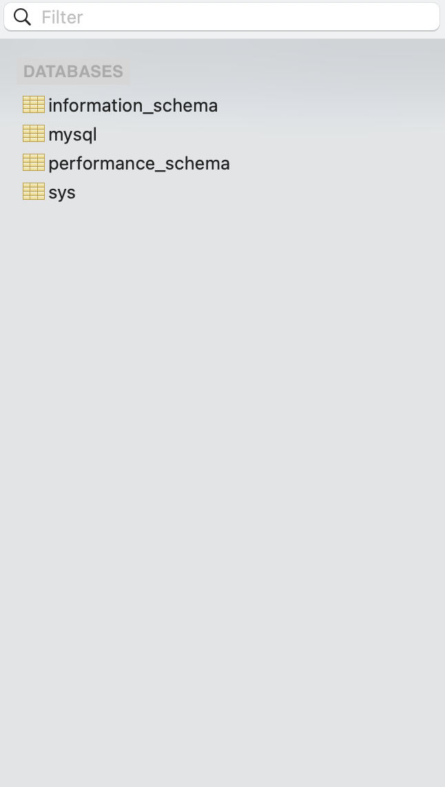 Search/Filter databases (Feature Request) · Issue #1554 · Sequel-Ace/Sequel-Ace · GitHub