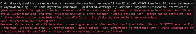 The Command Az Vm Extension Set Does Not Work As Intended · Issue 27362 · Azureazure Cli