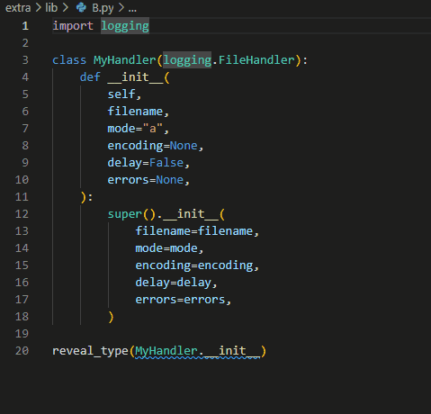 The inferred argument type is confusing in subclass of logging.FileHandler · Issue #3381 ...