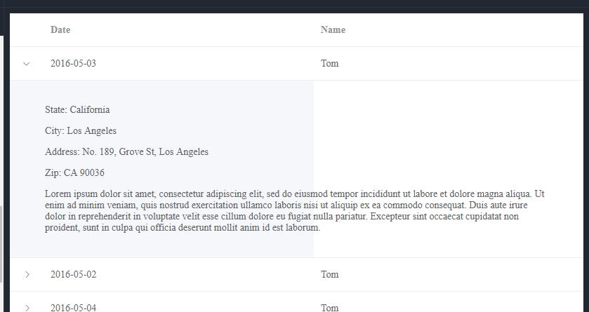 [Bug Report] Expandable table row with fixed table columns · Issue #9353 · ElemeFE/element · GitHub