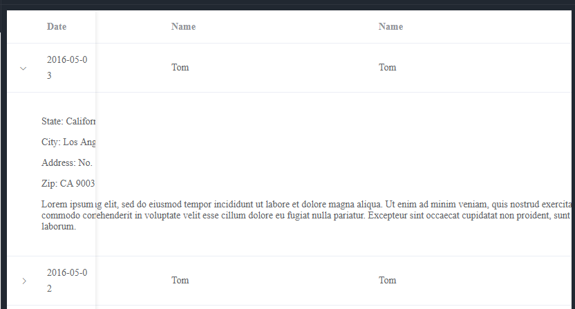 [Bug Report] Expandable table row with fixed table columns · Issue #9353 · ElemeFE/element · GitHub