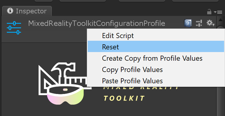 It's unclear how to generate and edit copies of sub profiles making for a bad MRTK configuration ...