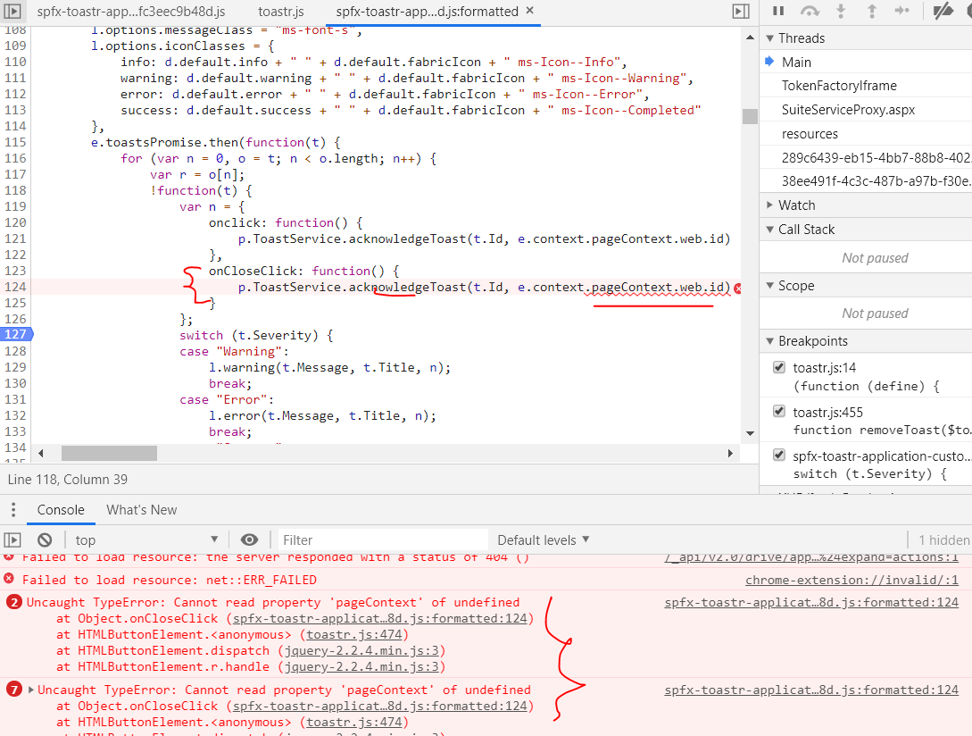 Toastr stuck - sp-dev-fx-extensions · Issue #279 · pnp/sp-dev-fx-extensions · GitHub