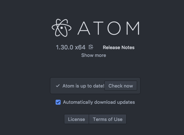 Formatting issue - Atom is up to date. · Issue #17941 · atom/atom · GitHub