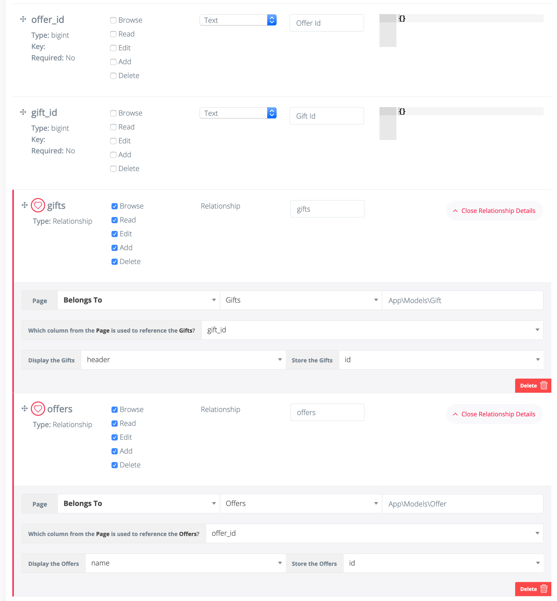 Can't save BelongsTo relationship · Issue #4482 · thedevdojo/voyager · GitHub