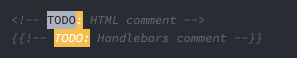 Doesn't detect Handlebars comments · Issue #292 · Gruntfuggly/todo-tree · GitHub