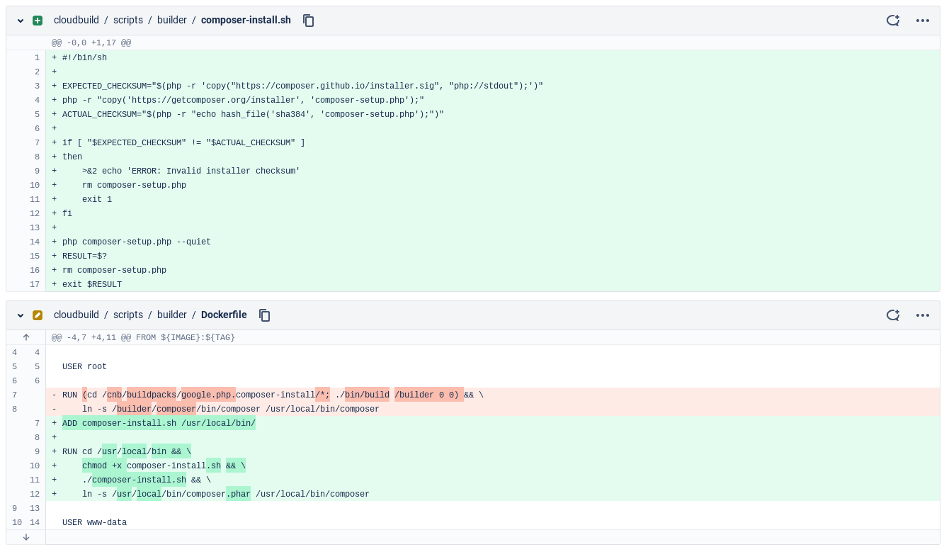 PHP composer should accessible inside container · Issue #306 · GoogleCloudPlatform/buildpacks ...