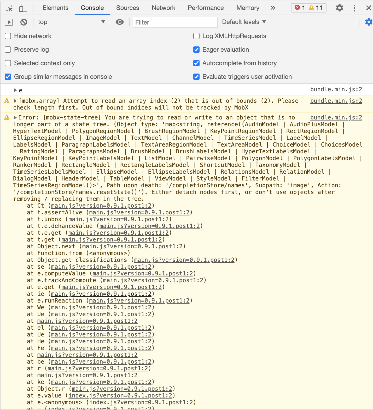 [mobx-state-tree] error in Label window · Issue #637 · HumanSignal/label-studio · GitHub