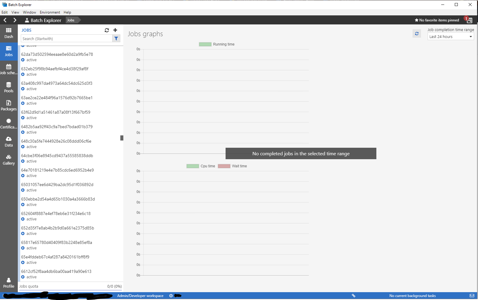 Show number of jobs in status bar · Issue #2002 · Azure/BatchExplorer · GitHub